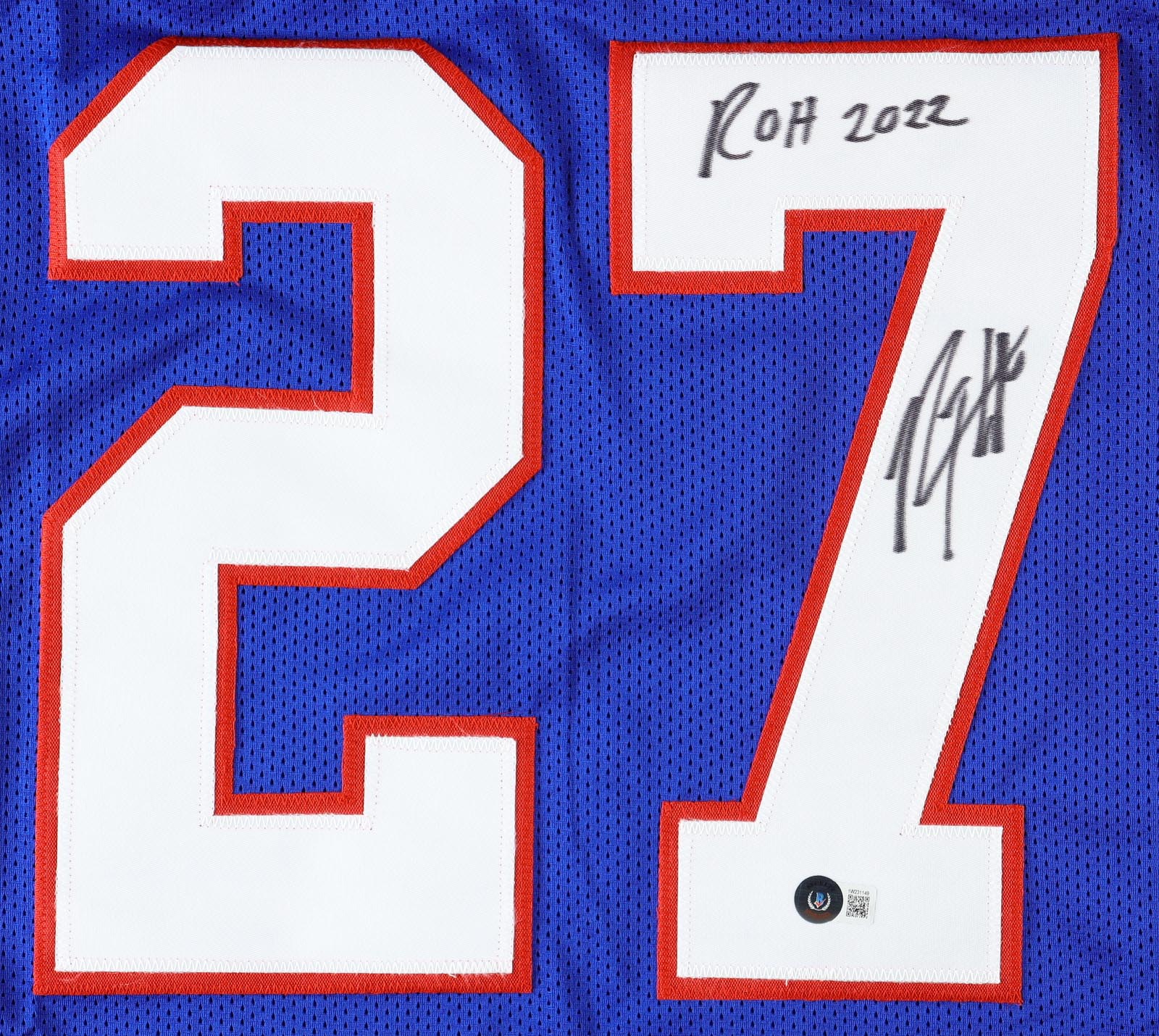 Rodney Hampton Signed Jersey Inscribed "ROH 2022" (Beckett) | Pristine ...