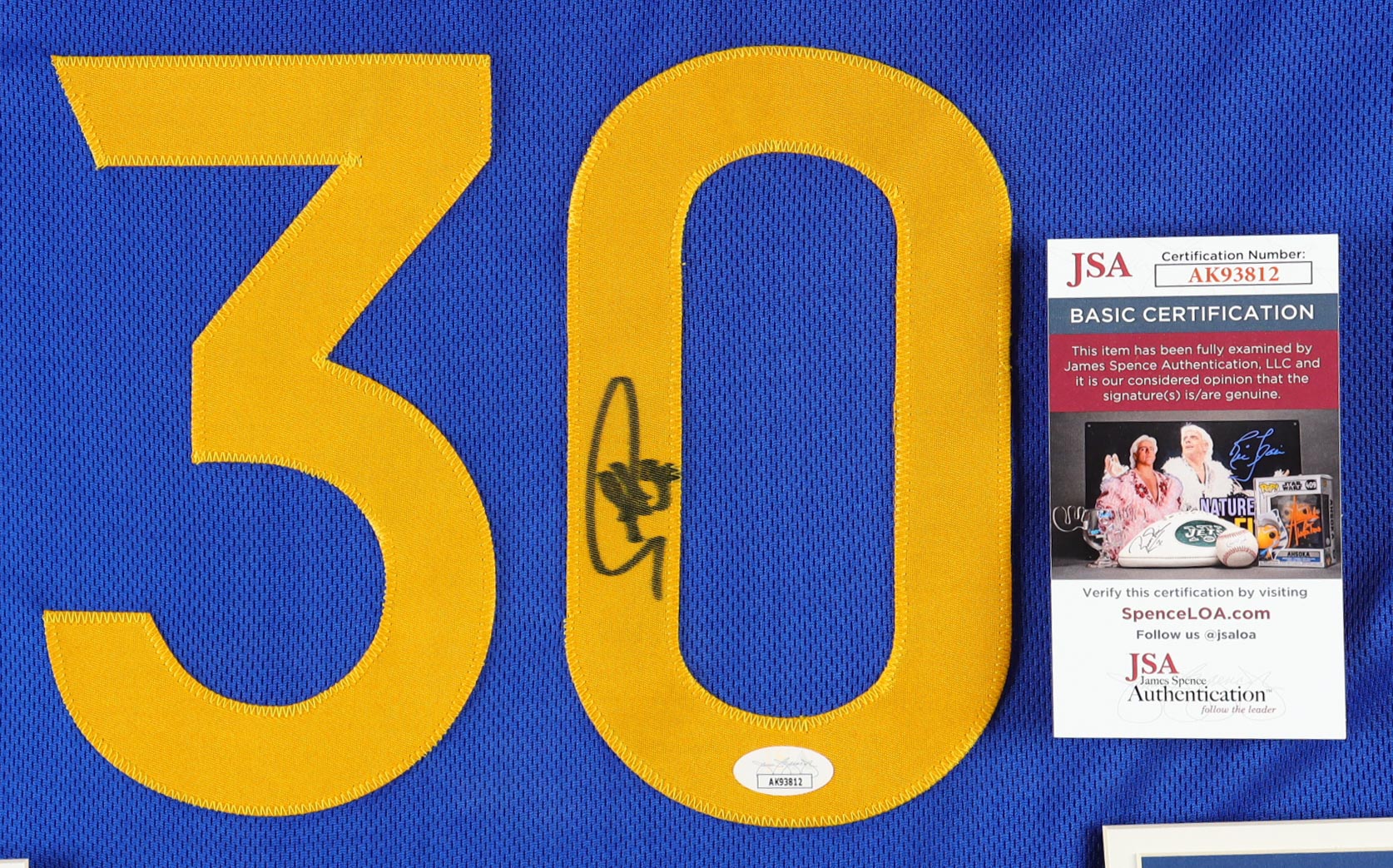 Stephen Curry Signed Custom Framed Jersey Display With NBA Finals ...