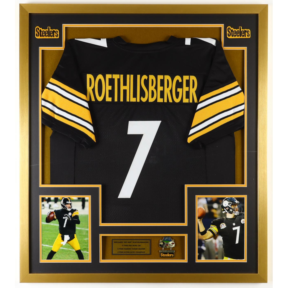 Ben Roethlisberger Custom Framed Jersey Display with Super Bowl XLIII ...