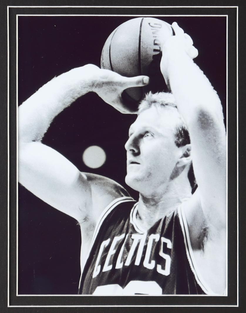 Larry Bird Signed Custom Framed Cut Display With Jersey, 17x NBA ...