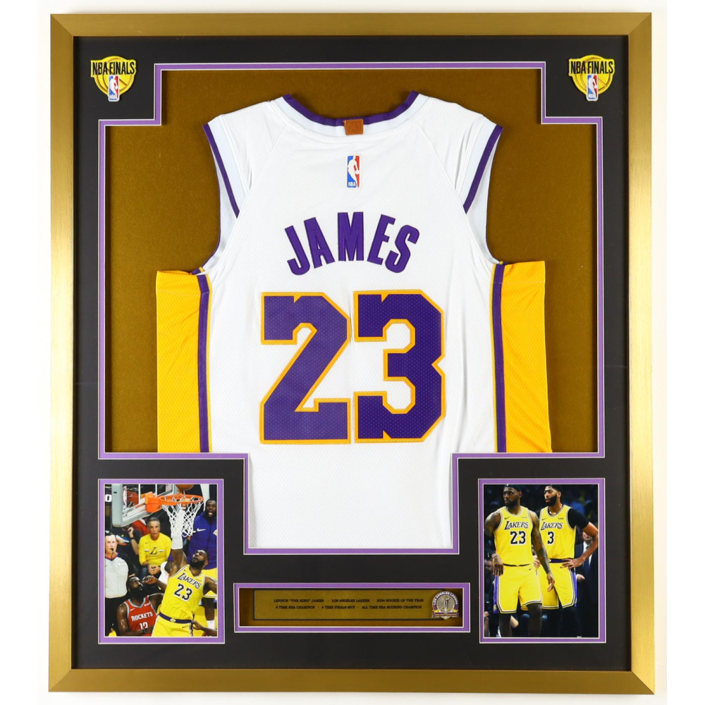 LeBron James Custom Framed Jersey Display With LE 2020 NBA Championship ...