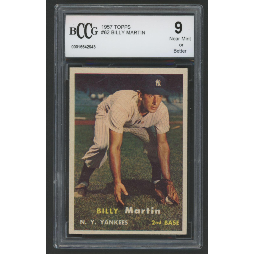 Billy Martin 1957 Topps #62 (BCCG 9) | Pristine Auction