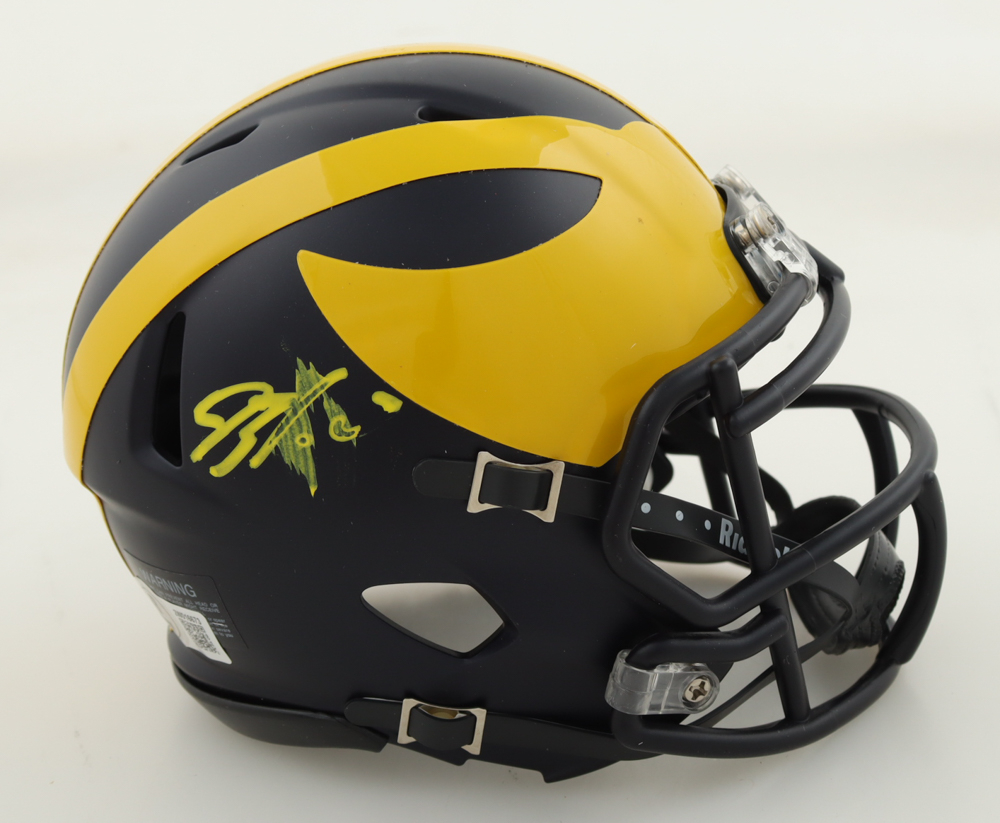 Blake Corum Signed Michigan Wolverines Speed Mini Helmet (Beckett ...