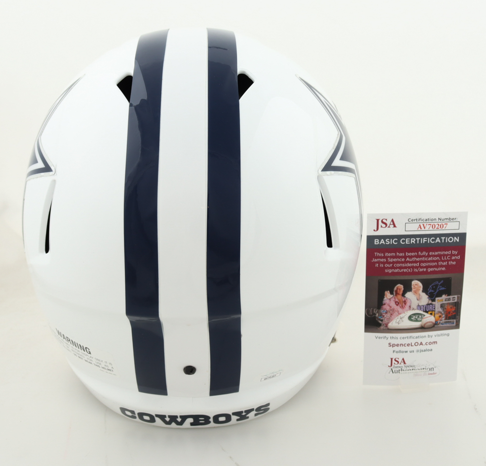 Bob Lilly Signed Cowboys Full-Size Matte White Speed Helmet Inscribed ...