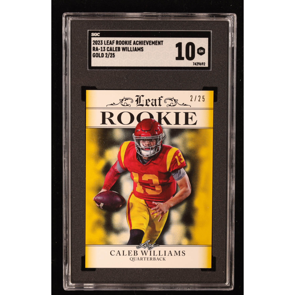 Caleb Williams 2023 Leaf Rookie Achievement Gold #RA13 RC #/25 (SGC 10 ...