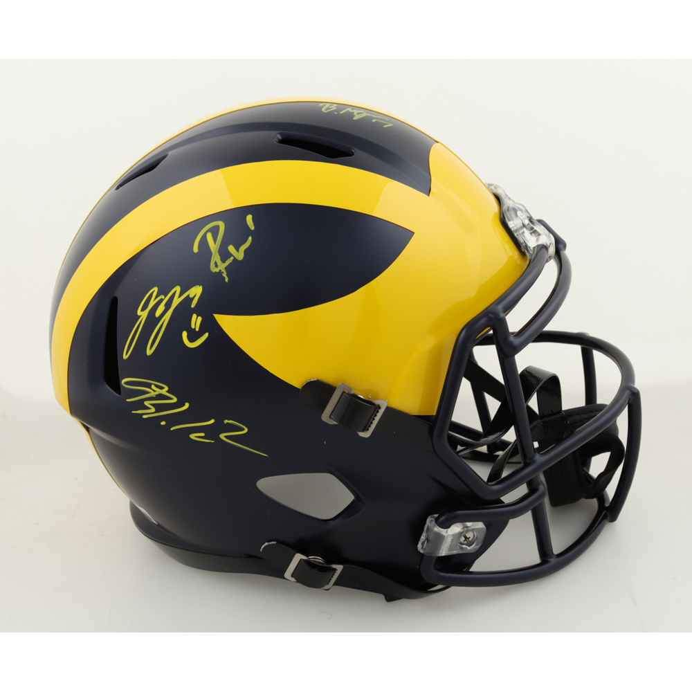 Blake Corum, J.J. McCarthy & Roman Wilson Signed Michigan Wolverines ...
