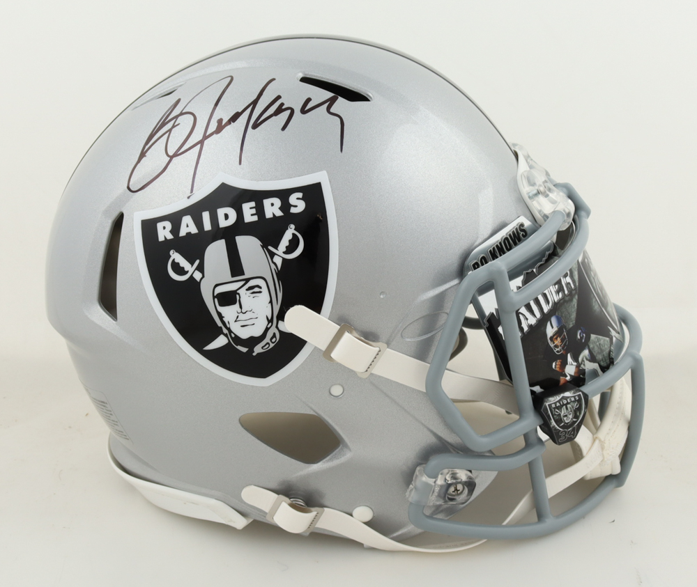 Bo Jackson Signed Raiders Full-Size Authentic On-Field Speed Helmet ...