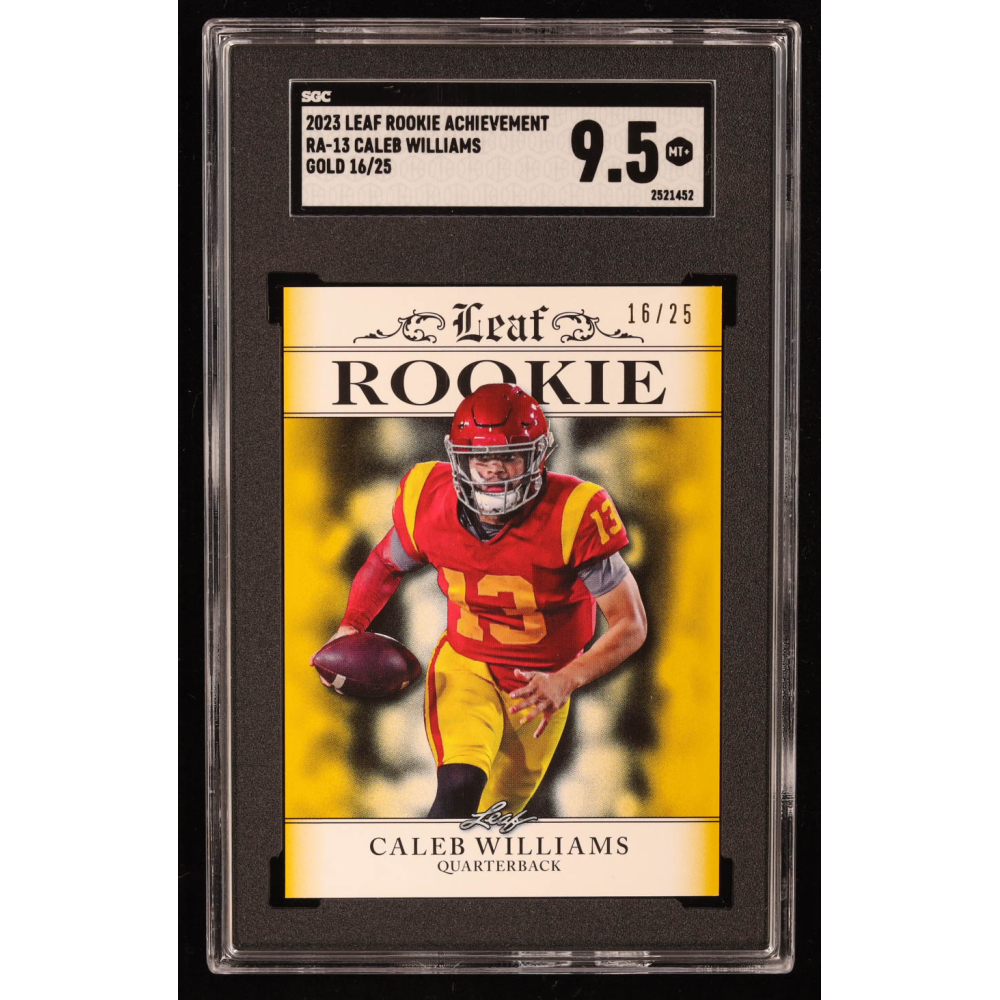 Caleb Williams 2023 Leaf Rookie Achievement Gold #RA13 #16/25 RC (SGC 9 ...