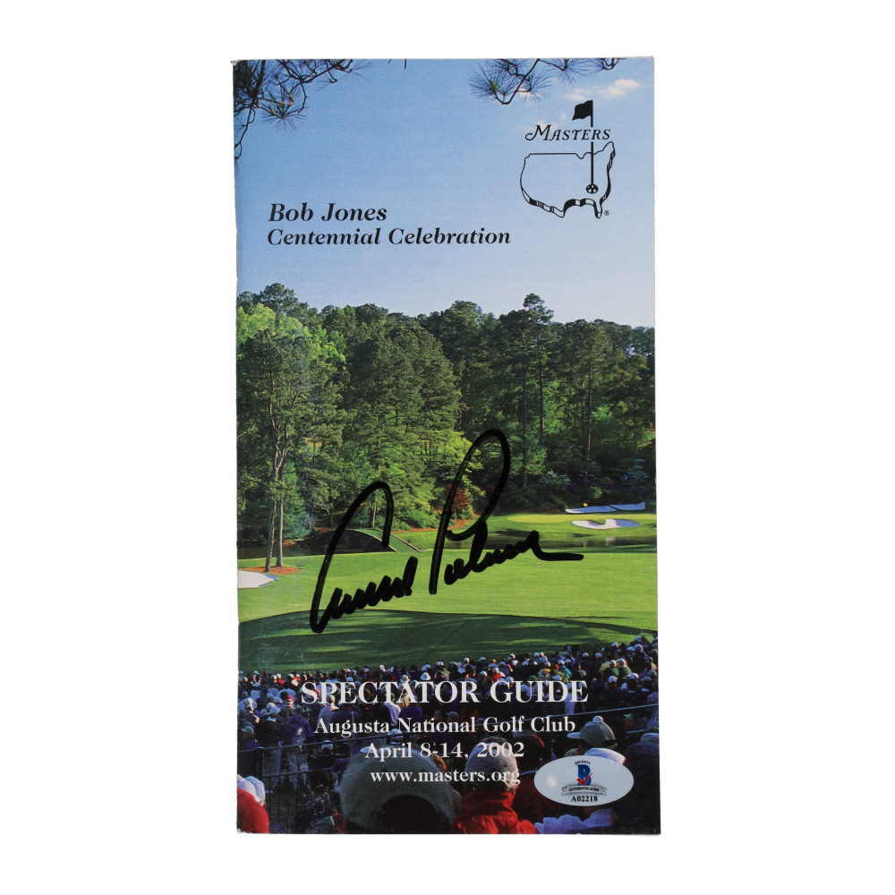 Arnold Palmer Signed 2002 Masters Spectator Guide Program (Beckett ...