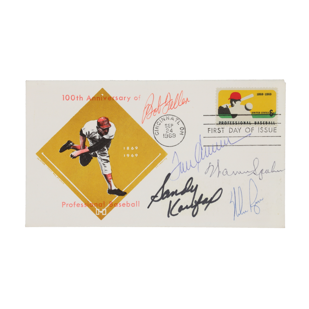 "100th Anniversary of Professional Baseball" 1969 FDC Envelope Signed ...