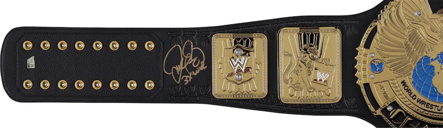 Mankind Signed WWE Championship Title Belt Inscribed "3x WWE" (Fanatics ...