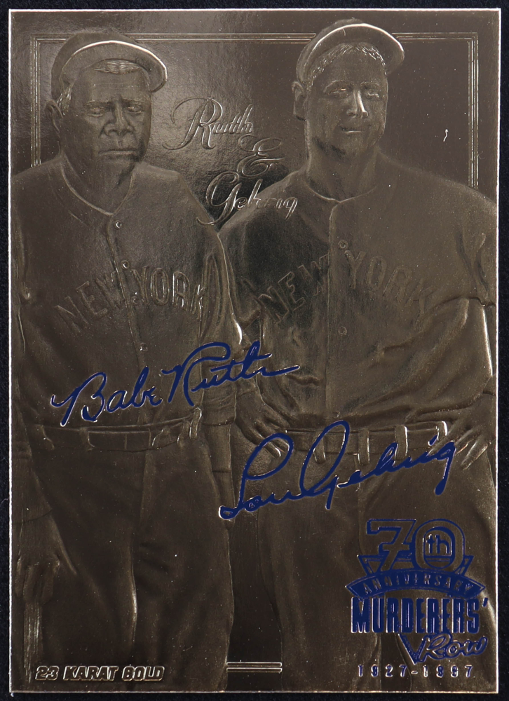 Babe Ruth & Lou Gehrig 1997 CMG Worldwide 70th Anniversary Murderers ...