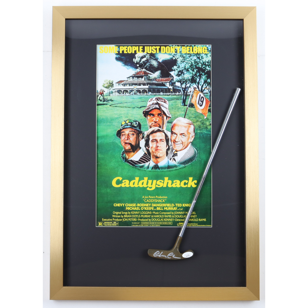 Chevy Chase Signed "Caddyshack" Custom Framed Putter Display With ...
