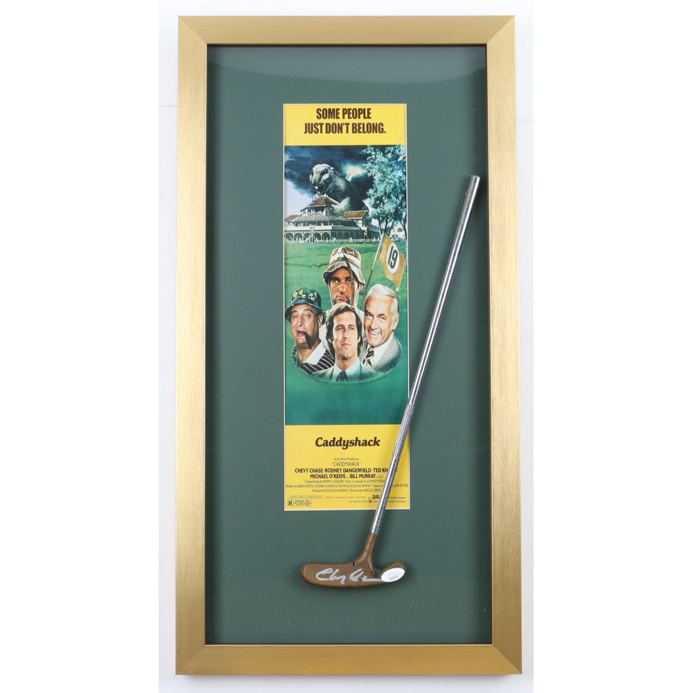 Chevy Chase Signed "Caddyshack" Custom Framed Putter Display With ...