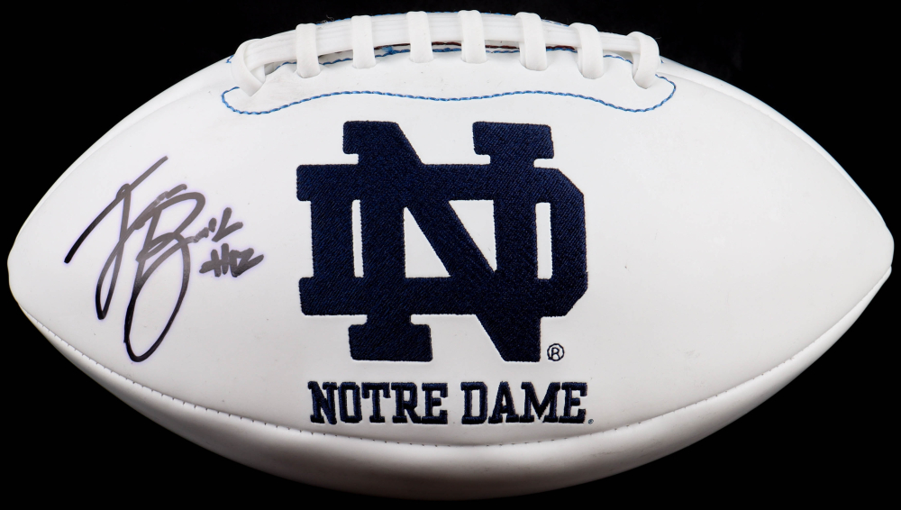 Ian Book Signed Notre Dame Fighting Irish Logo Football (Beckett ...