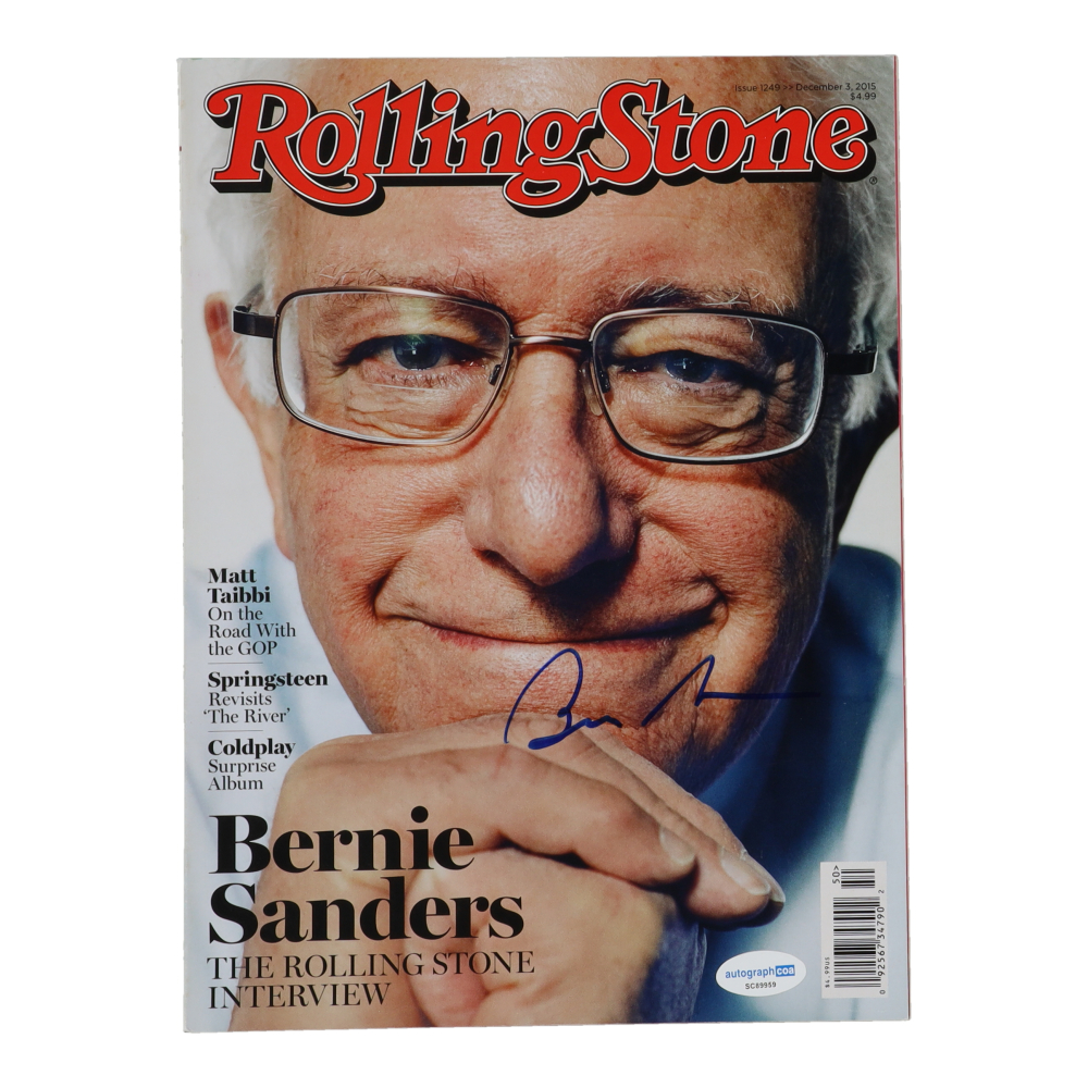 Bernie Sanders Signed 2015 Rolling Stone Magazine (ACOA) | Pristine Auction
