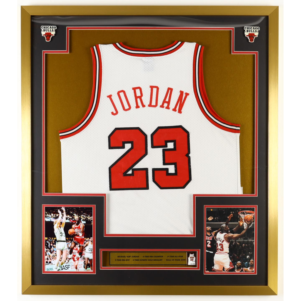 Michael Jordan Custom Framed Jersey Display With Player Number Jersey ...