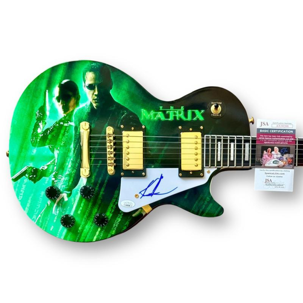 Keanu Reeves Signed "The Matrix" 39" Electric Guitar (JSA) | Pristine ...