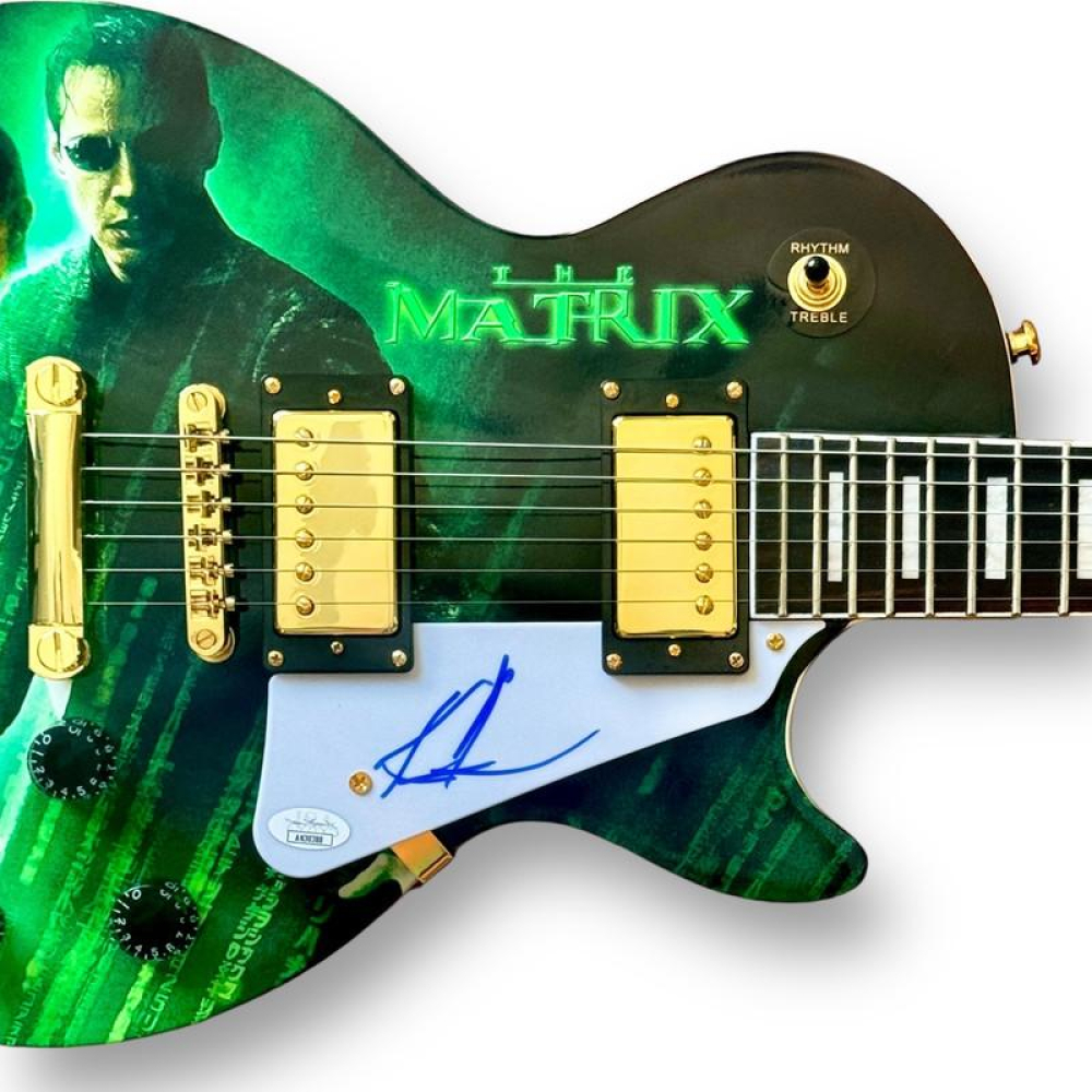 Keanu Reeves Signed "The Matrix" 39" Electric Guitar (JSA) | Pristine ...