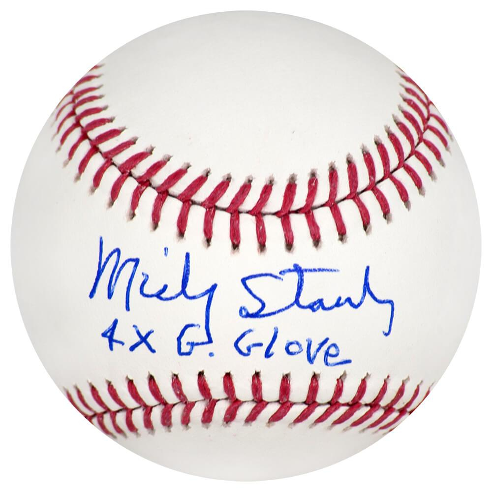 Mickey Stanley Signed OML Baseball Inscribed "4x G. Glove" (Schwartz ...