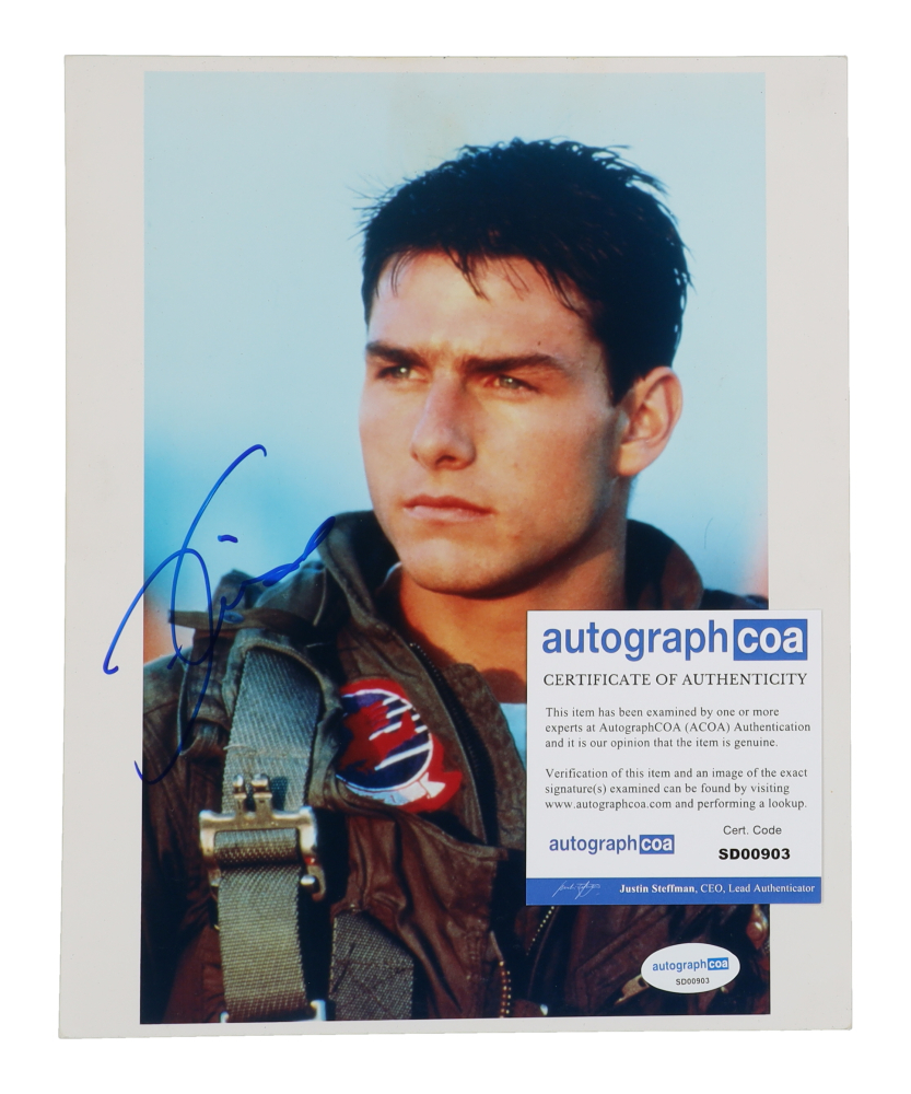 Tom Cruise Signed "Top Gun" 8x10 Photo (ACOA) | Pristine Auction