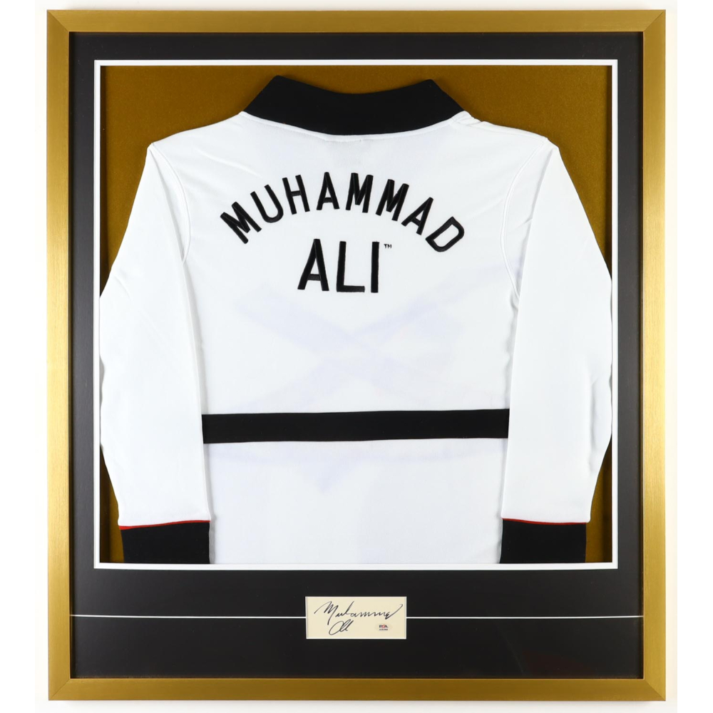Muhammad Ali Signed Custom Framed Cut Display with Boxing Robe (PSA ...