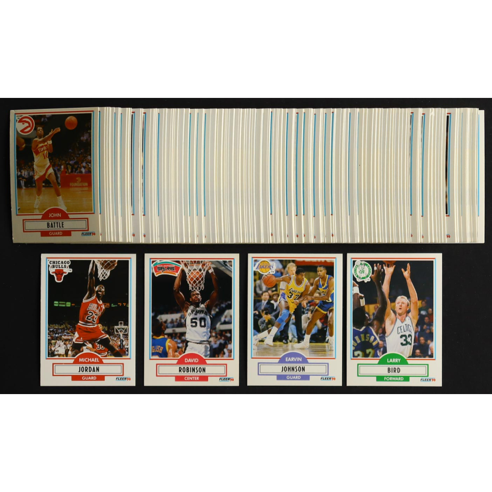 1990-1991 Fleer Basketball Complete Set of (198) Cards Including ...