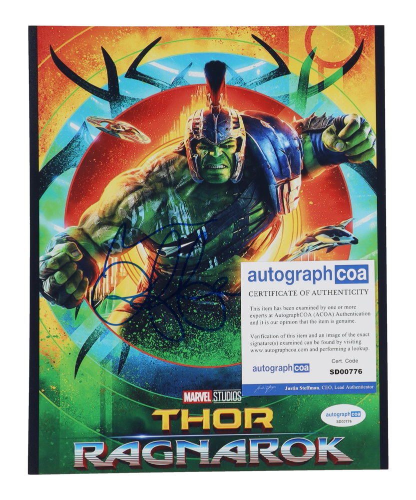 Mark Ruffalo Signed "Thor: Ragnarok" 8x10 Photo (AutographCOA ...
