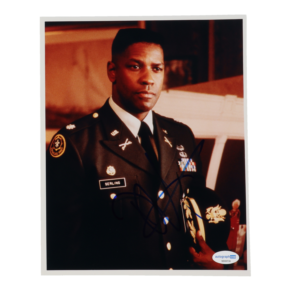 Denzel Washington Signed "Courage Under Fire" 8x10 Photo (AutographCOA ...