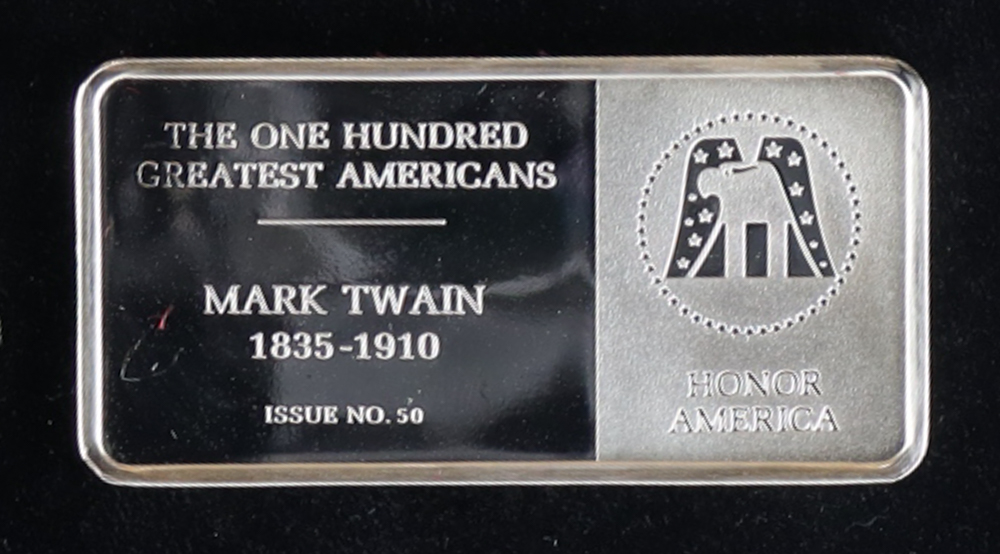 Franklin Mint One Hundred Greatest Americans: Mark Twain - 500 Grains ...