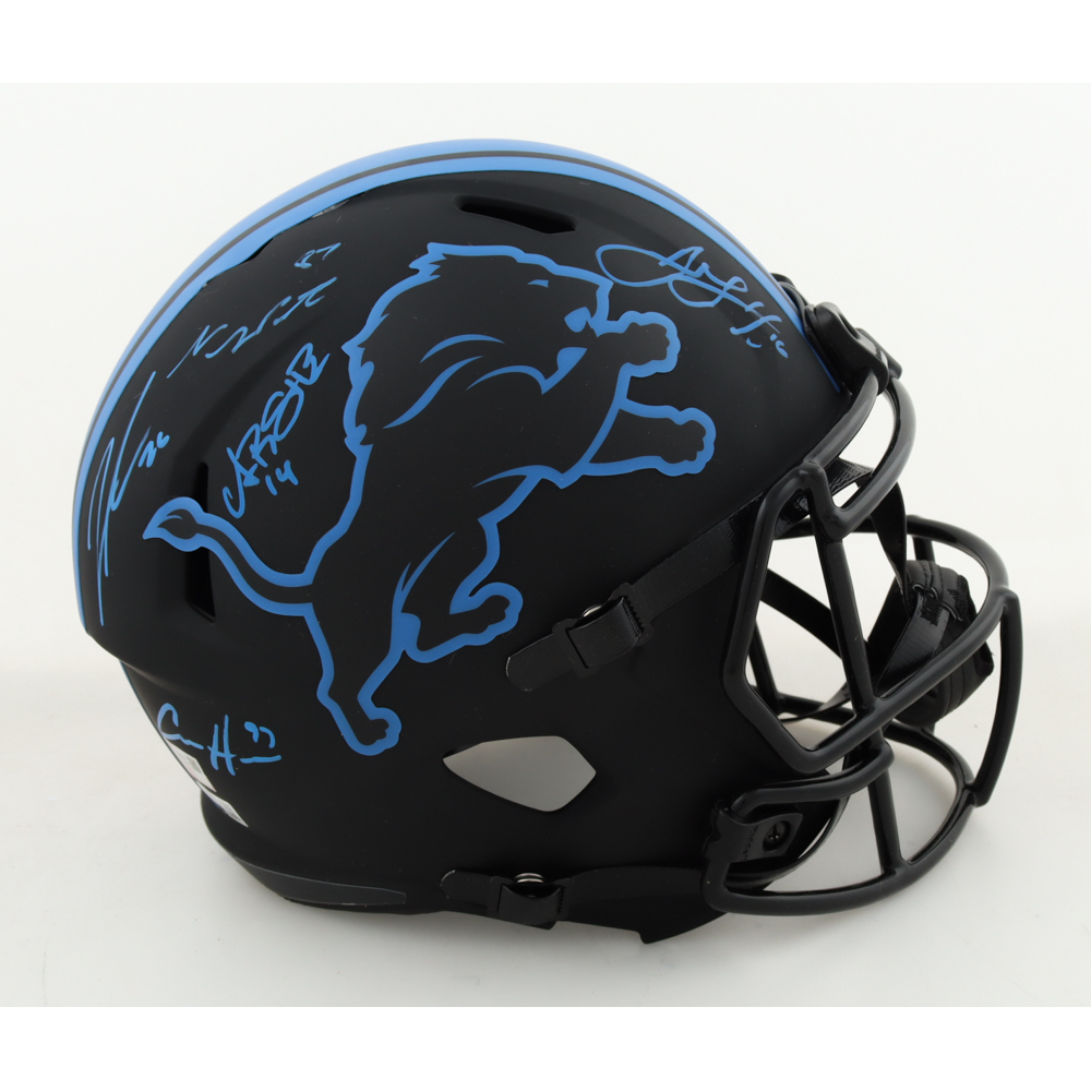 Lions Full-Size Eclipse Alternate Speed Helmet Team-Signed by (5) with ...