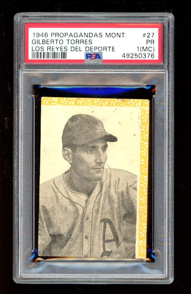 Gilberto Torres 1946 Propagandas Montiel Los Reyes Del Deporte #27 (PSA ...