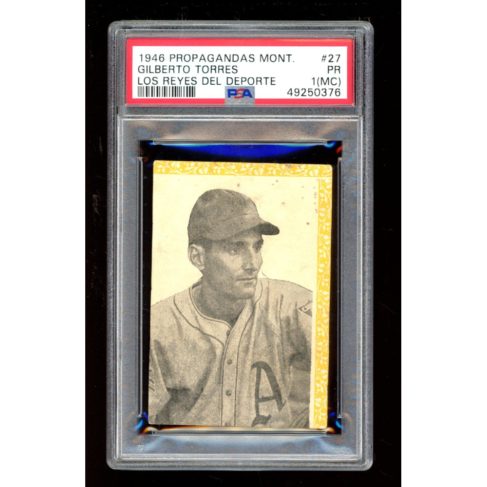 Gilberto Torres 1946 Propagandas Montiel Los Reyes Del Deporte #27 (PSA ...