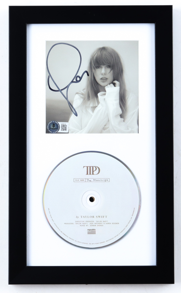 Taylor Swift Signed Custom Framed "The Tortured Poets Department" CD ...