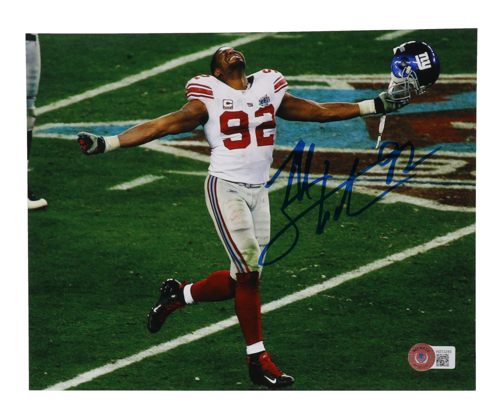 Michael Strahan Signed Giants 8x10 Photo (Beckett) | Pristine Auction