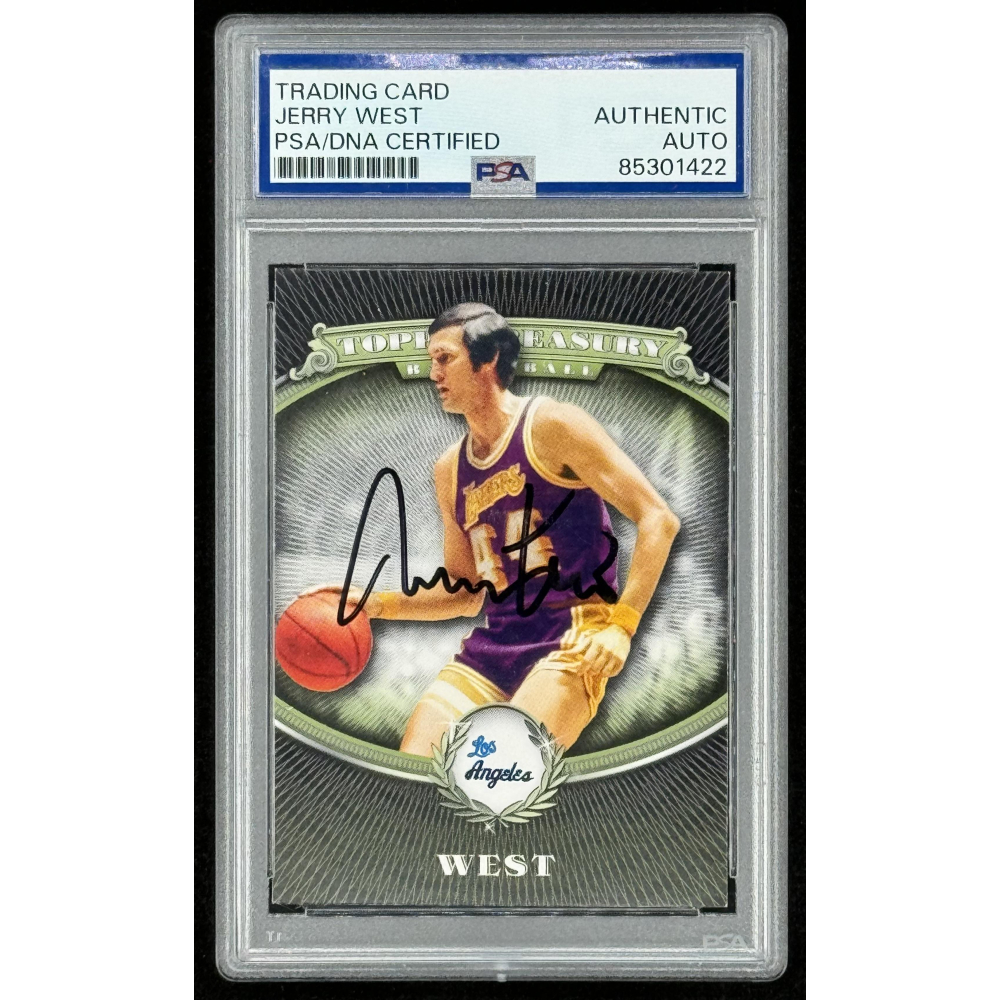 Jerry West Signed 2008-09 Topps Treasury #94 (PSA) | Pristine Auction