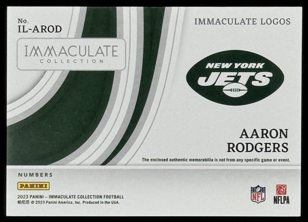Aaron Rodgers 2023 Immaculate Collection Immaculate Logos #42 #1/25 ...