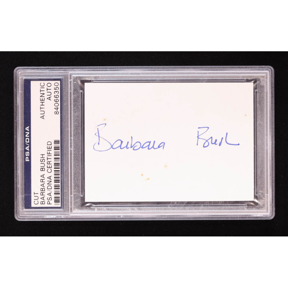 Barbara Bush Signed Cut (PSA) | Pristine Auction
