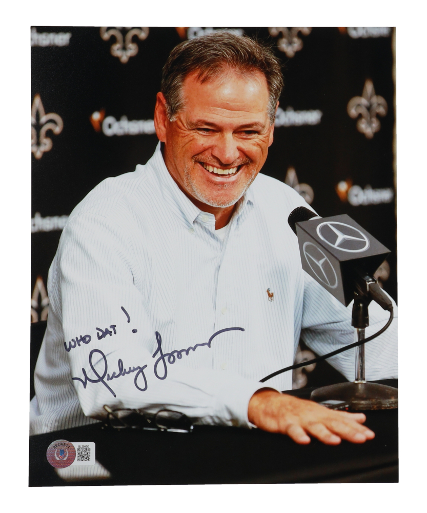 Mickey Loomis Signed Saints 8x10 Photo Inscribed "All The Best ...