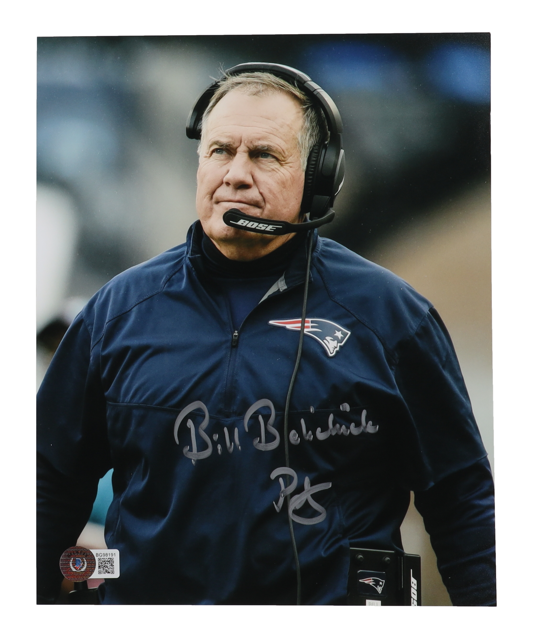 Bill Belichick Signed Patriots 8x10 Photo Inscribed "Pats" (Beckett ...