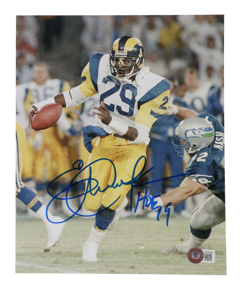 Eric Dickerson Signed Rams 8x10 Photo Inscribed "HOF 99" (Beckett ...