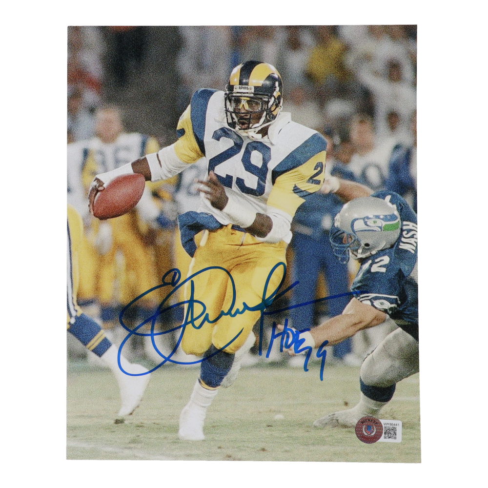 Eric Dickerson Signed Rams 8x10 Photo Inscribed "HOF 99" (Beckett ...