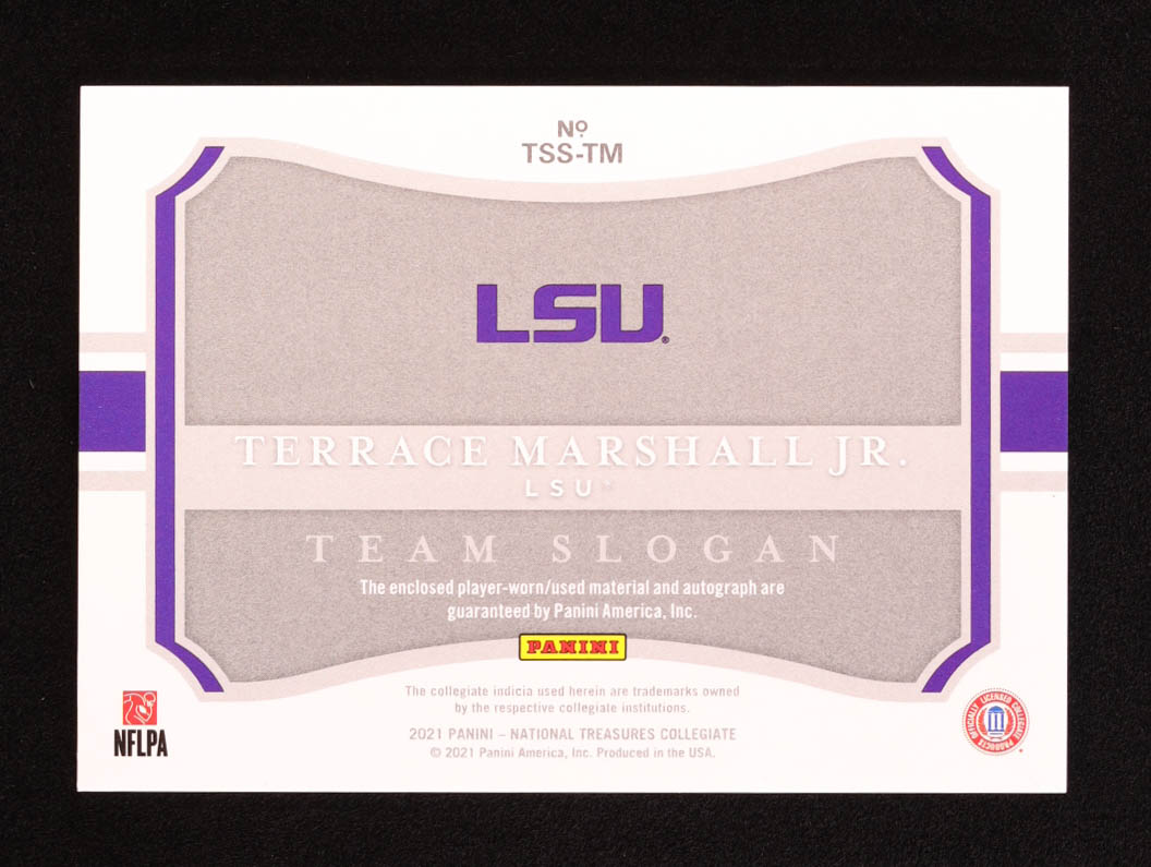 Terrace Marshall Jr. 2021 Panini National Treasures Collegiate Team ...