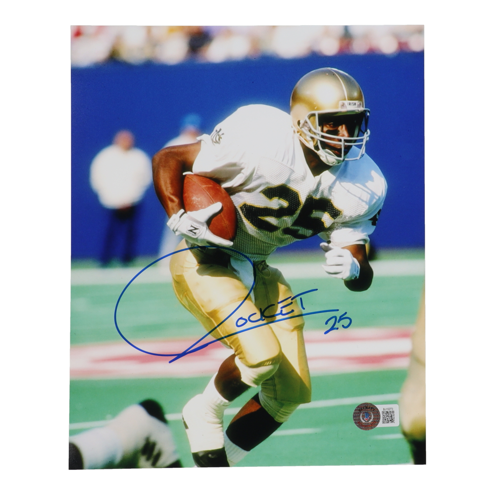 Rocket Ismail Signed Notre Dame Fighting Irish 8x10 Photo (Beckett ...