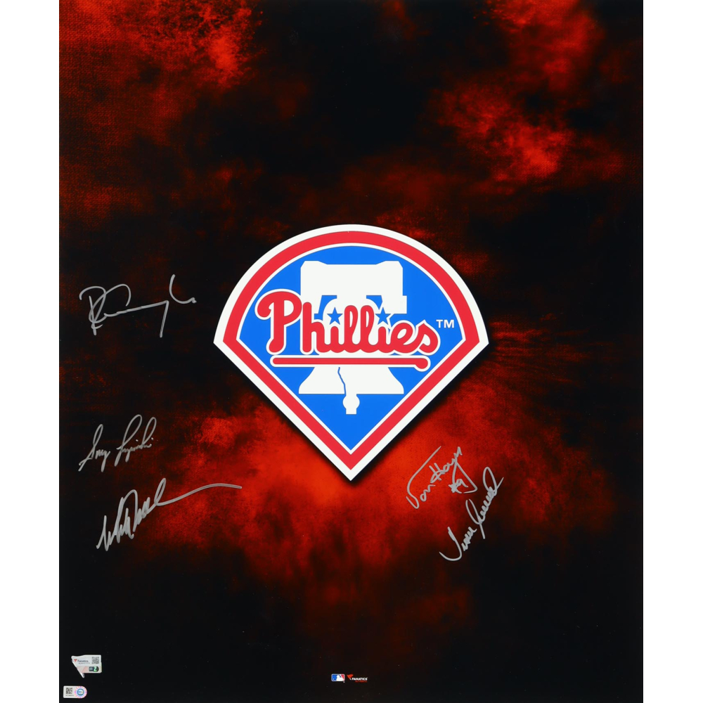 Philadelphia Phillies 20x24 Poster Signed By 5 With Von Hayes Pete