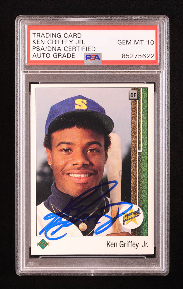 Ken Griffey Jr. Signed 1989 Upper Deck #1 RC (PSA | Autograph Graded 10 ...