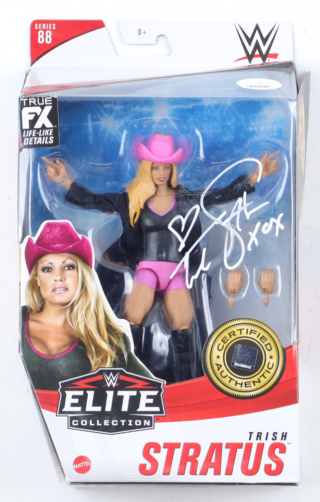 Trish Stratus Signed WWE Elite Collection Series 88 Action Figure Inscribed "XOX" (JSA ...