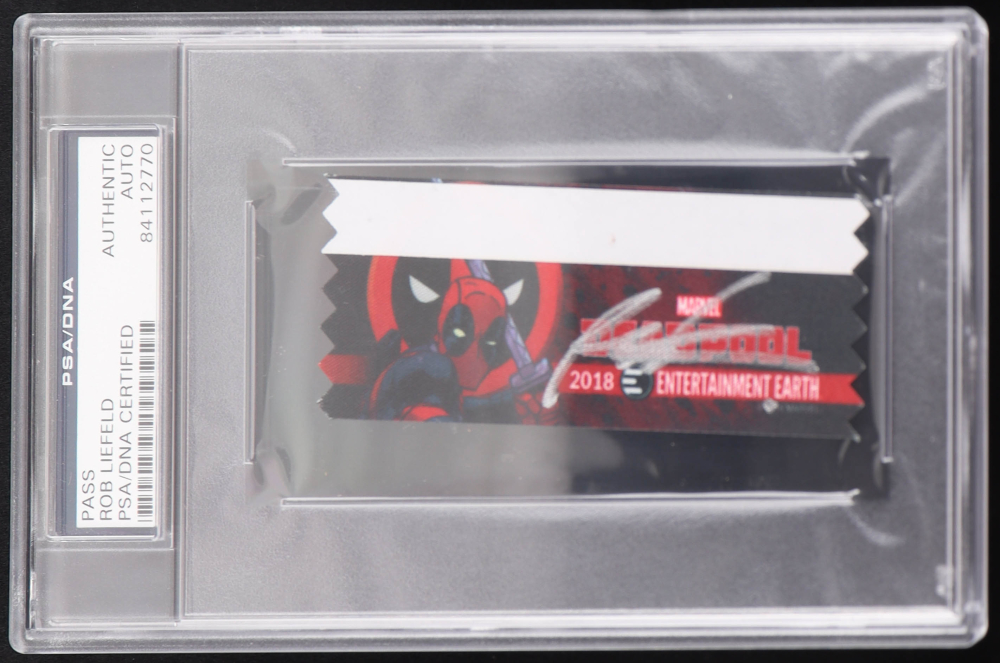 Rob Liefeld Signed 2018 Entertainment Earth "Deadpool" Cloth Pass (PSA ...