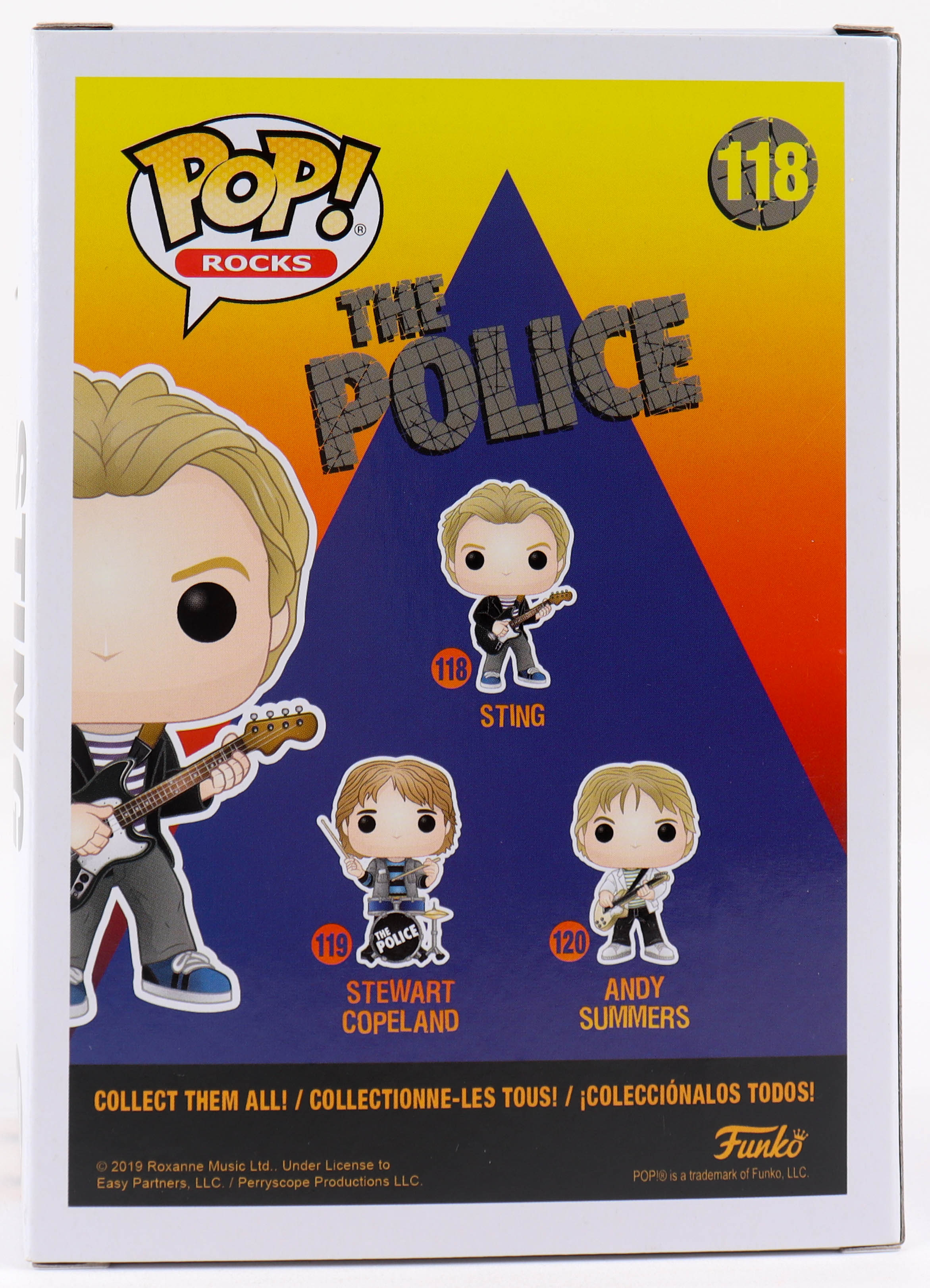 Sting Signed Pop! Rocks #118 Funko Pop! Vinyl Figure (Beckett ...