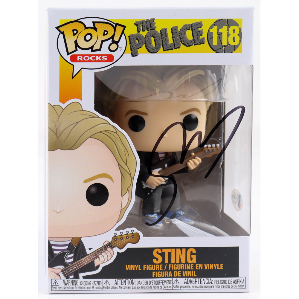 Sting Signed Pop! Rocks #118 Funko Pop! Vinyl Figure (Beckett ...